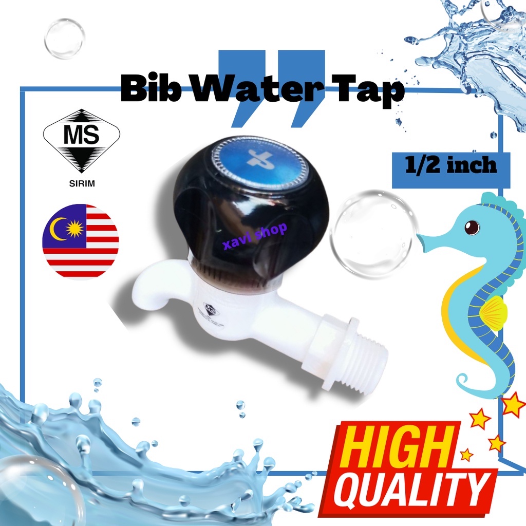 Jopex PVC Bib Tap Round Handle Bib Tap Plastic Water Tap Kepala Paip ...