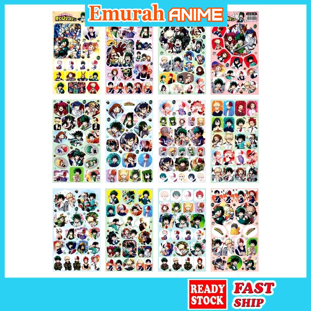 My Hero Academia Photo Sticker (12 sheets) Anime Manga sticker | Shopee ...