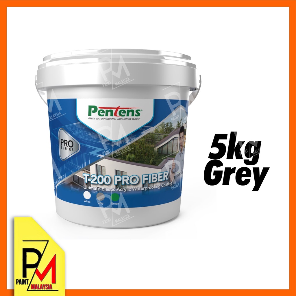 PENTENS T200 Pro Fiber 5KG Ultimate Elastic Acrylic Waterproofing ...