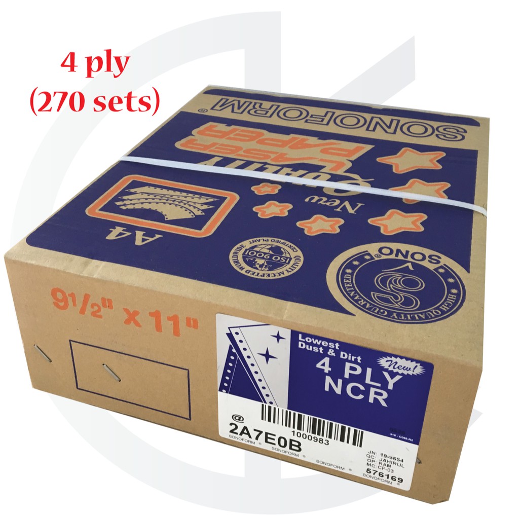 Sonoform Computer Form 4ply NCR (270fans) | Shopee Malaysia