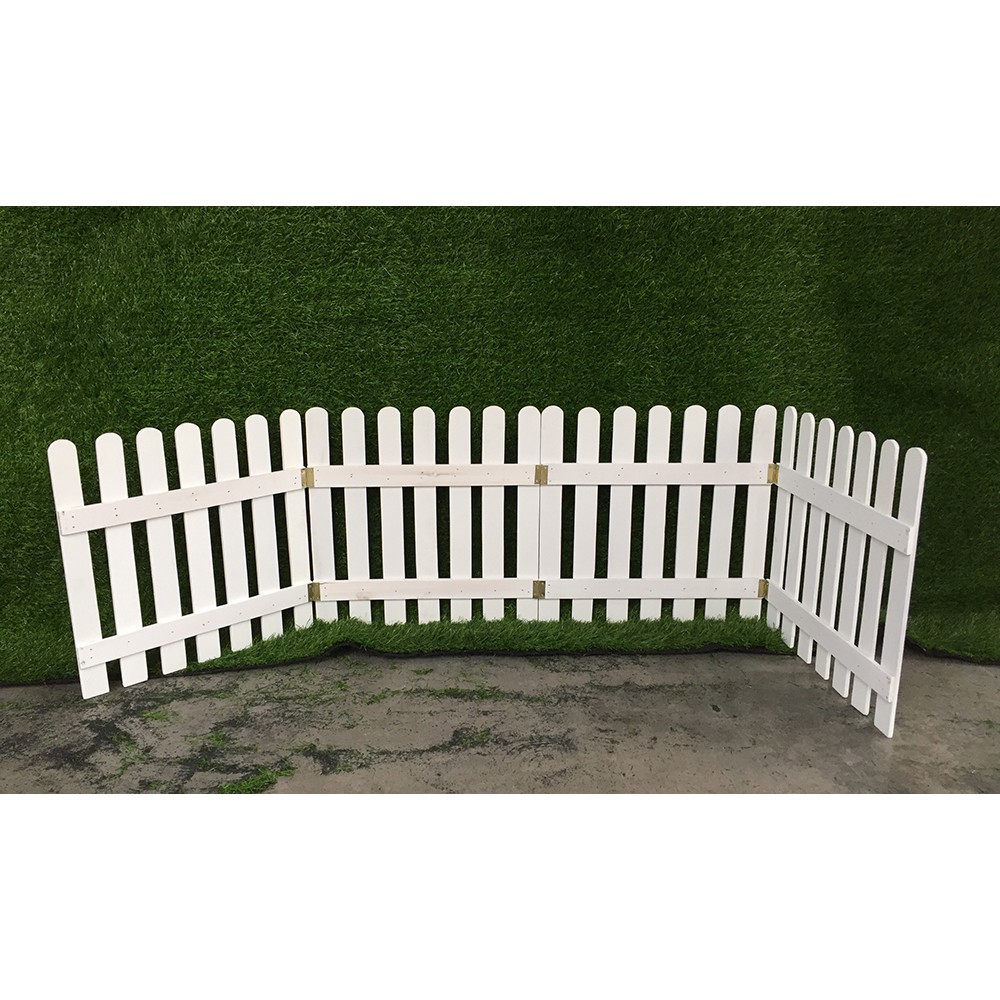HEIGHT 40 CM WHITE WOODEN DESIGN FENCING GADENING D.I.Y LONG FENCE ...