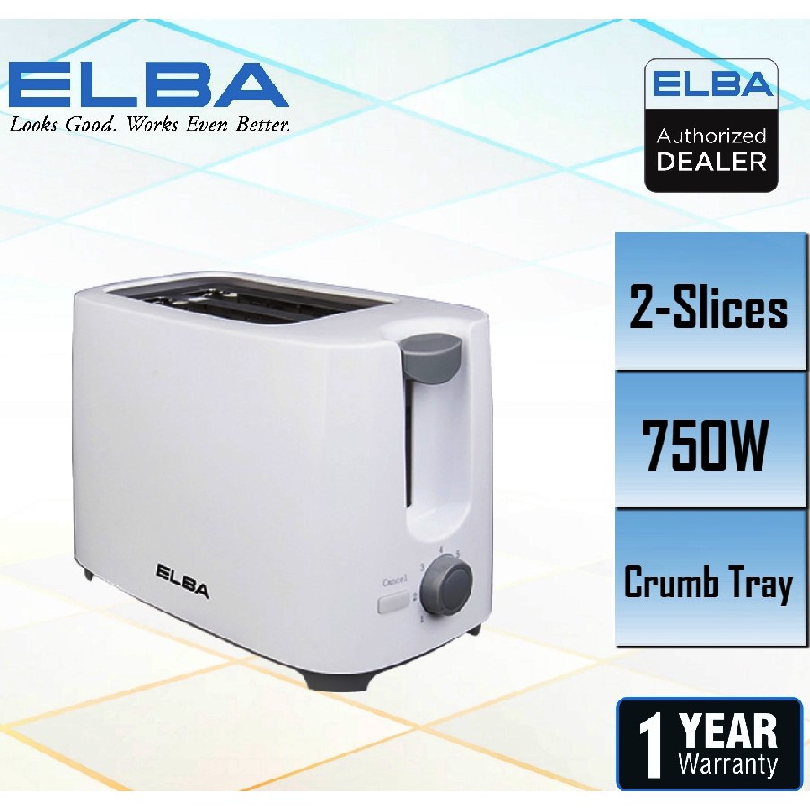 Elba Bread Toaster ET-G2770(WH) ELBA ET-G2770(WH) Bread Toaster 2-Slice ...