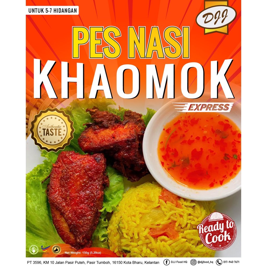 (Ready to cook) Pes Nasi Khaomok | Resepi Asli Thailand 150g | Shopee ...