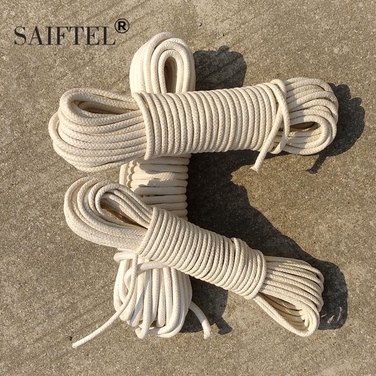 Tali bendera lilin 4mm 25M tiang bendera khas menaikkan tenunan kapas ...