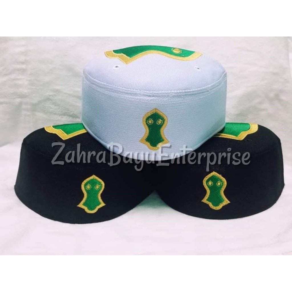 ☁☏kopiah logo capal nabi hitam & putih | BeeCost