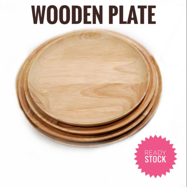 Wooden Plate / Pinggan Kayu Tebal / Wood Plate / Pinggan berkayu ...