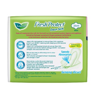 Laurier Fresh Protect Maxi Long Wing Daun Sirih (16S X 25cm) | Shopee ...