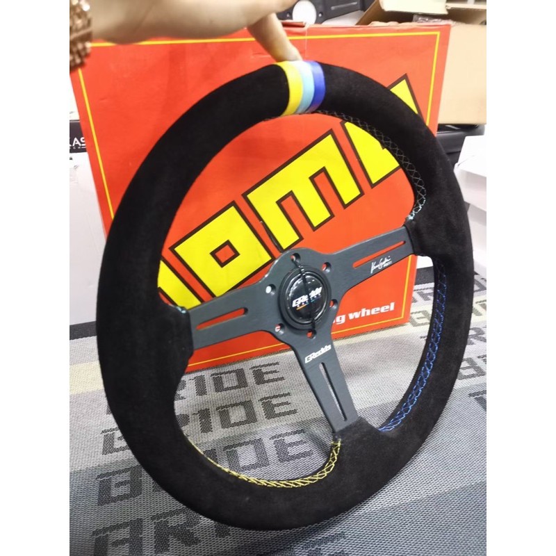 GREDDY ALCANTARA SUEDE/LEATHER STEERING WHEEL 14"INCH UNIVERSAL ...