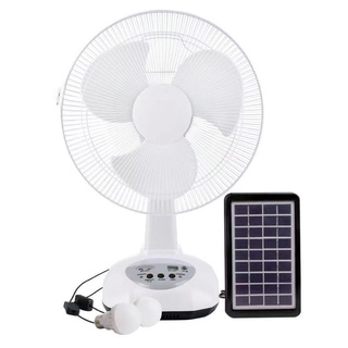 Kipas Solar 12" Potable Solar Rechargeable Fan Light Power Bank untuk ...