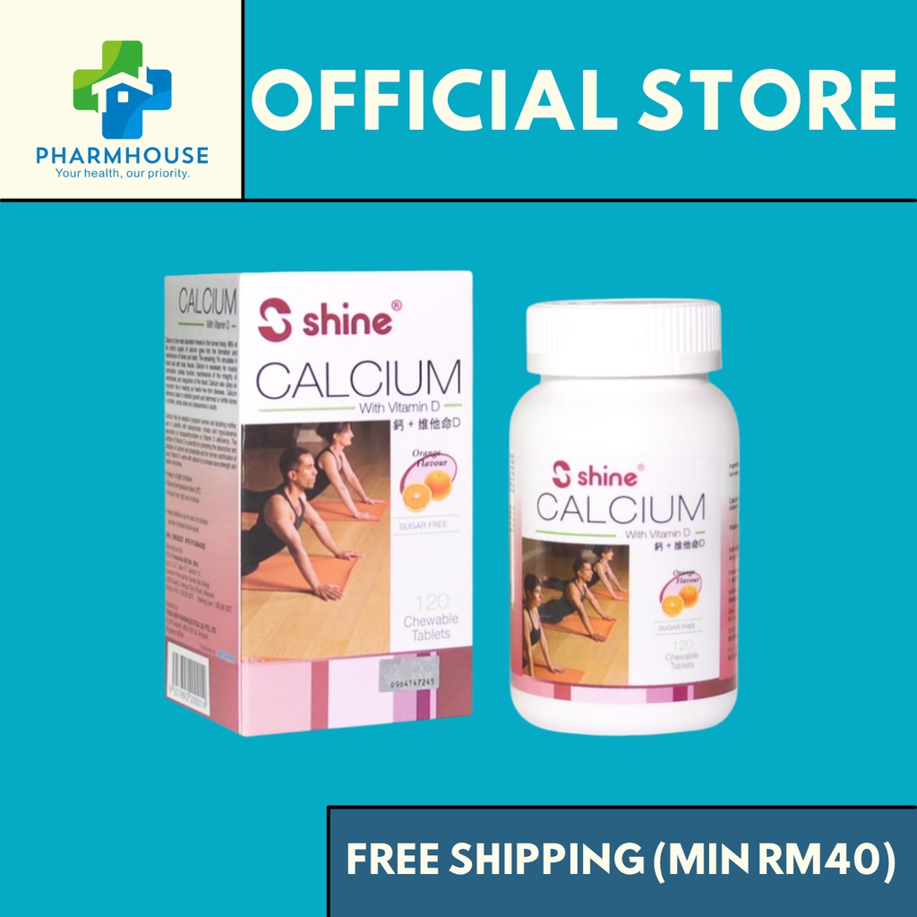 SHINE CALCIUM WITH VIT D 120'S (EXP NOV 2023) | Shopee Malaysia