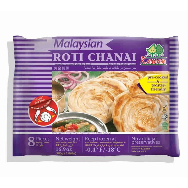 KAWAN ROTI CHANAI - MALAYSIAN STYLE 8PCS X 60G | Shopee Malaysia