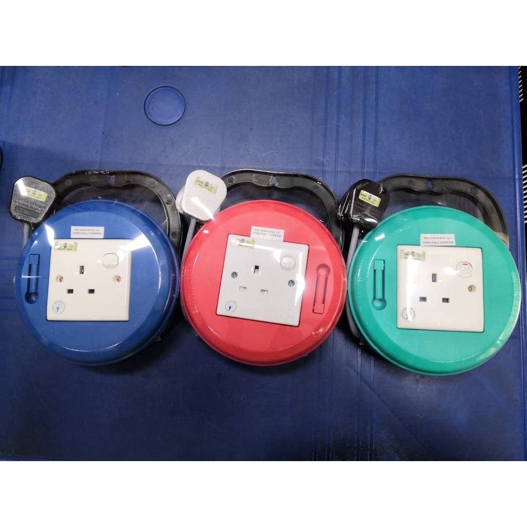 Extension Roller Box Cable Reel Portable Trailing Extention Socket ...