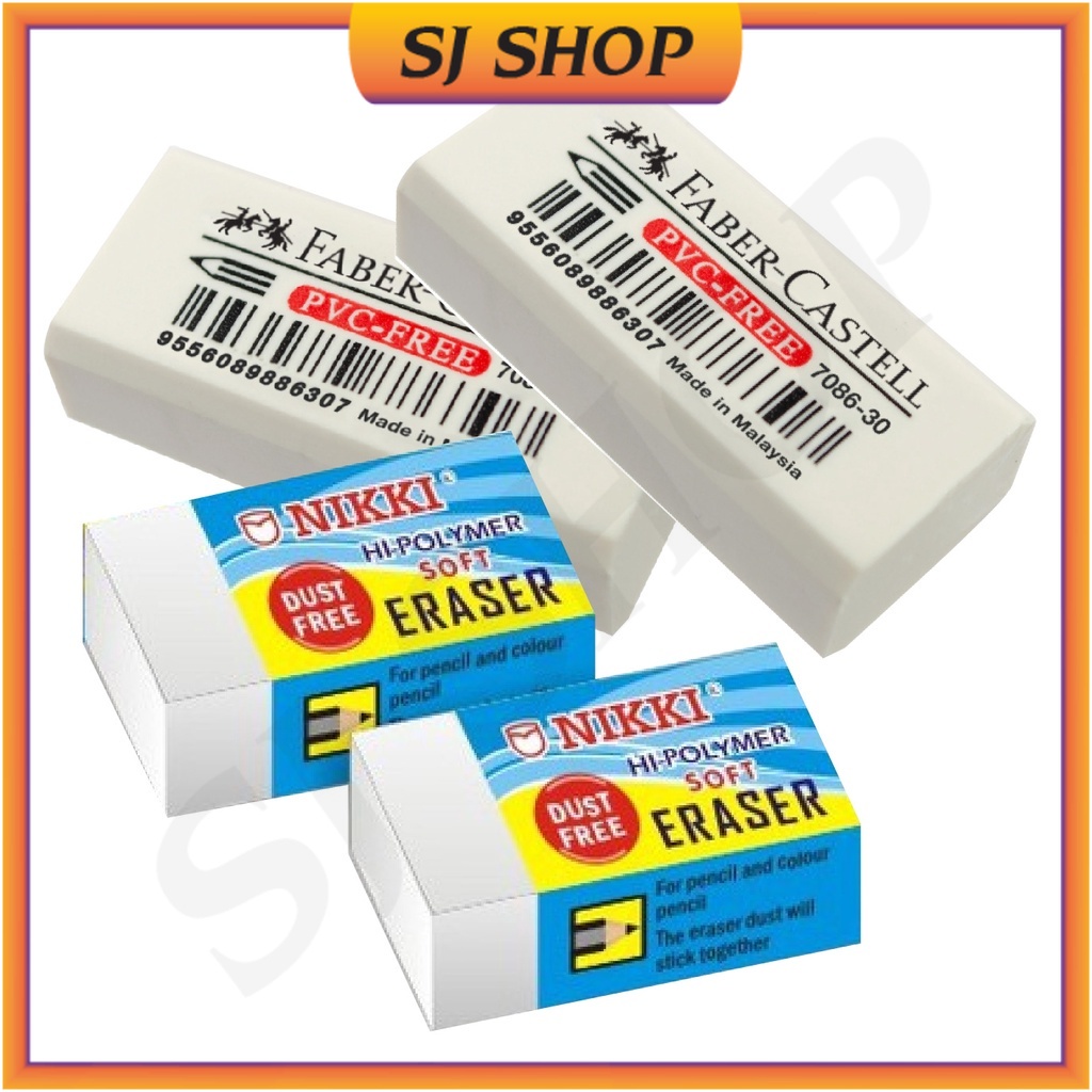 Faber Castell DUST FREE ERASER 7086-30 | Nikki High Polymer Soft Eraser | Shopee Malaysia