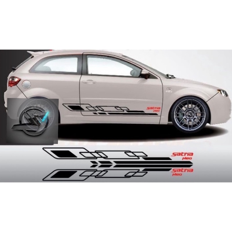 (Ready Stock)S128# Proton Satria Neo Car Body Vinyl Decal Sticker ...