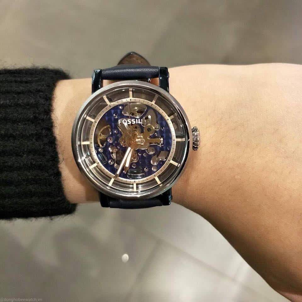 Fossil versatile men's chrono automatic skeleton analog watch 44MM ...