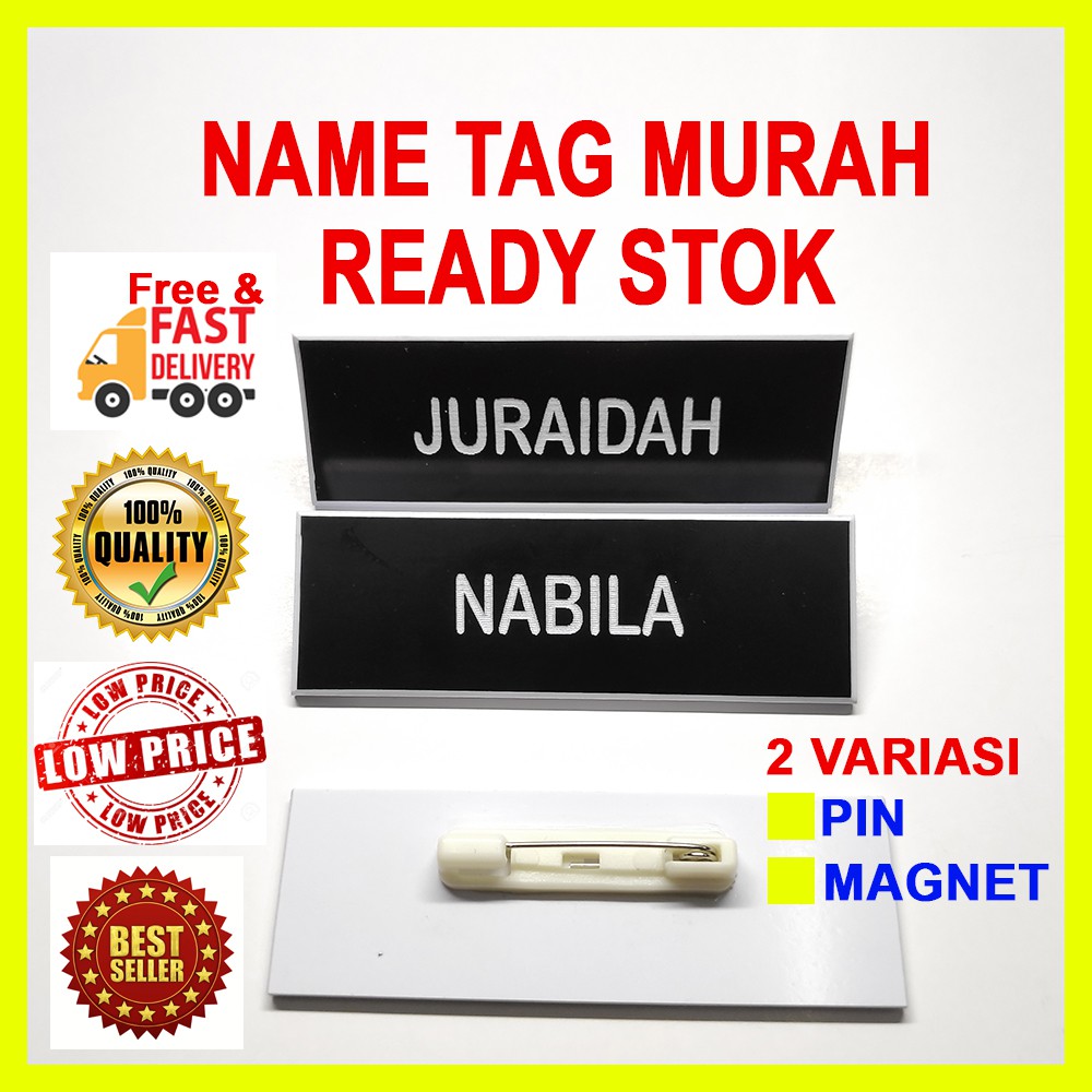NAME TAG MURAH (READY STOK) | Shopee Malaysia