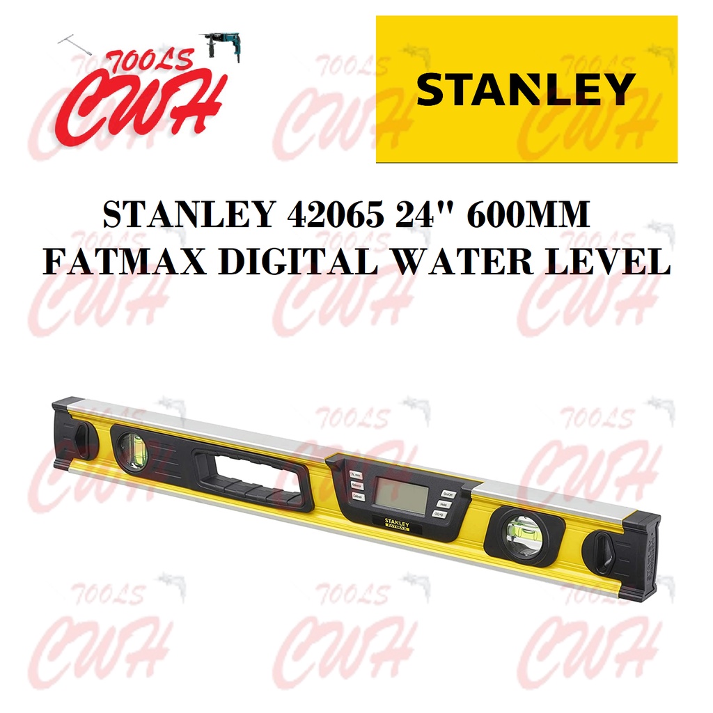 STANLEY 42065 24" 600MM FATMAX MAGNETIC DIGITAL WATER LEVEL MEASURE ...