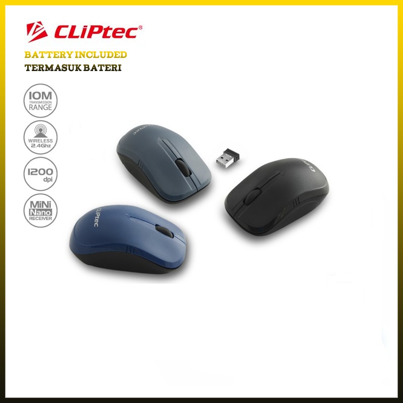 CLiPtec Wireless Mouse 1200dpi 2.4GHz Wireless Mouse RZS842 by OWNIT ...