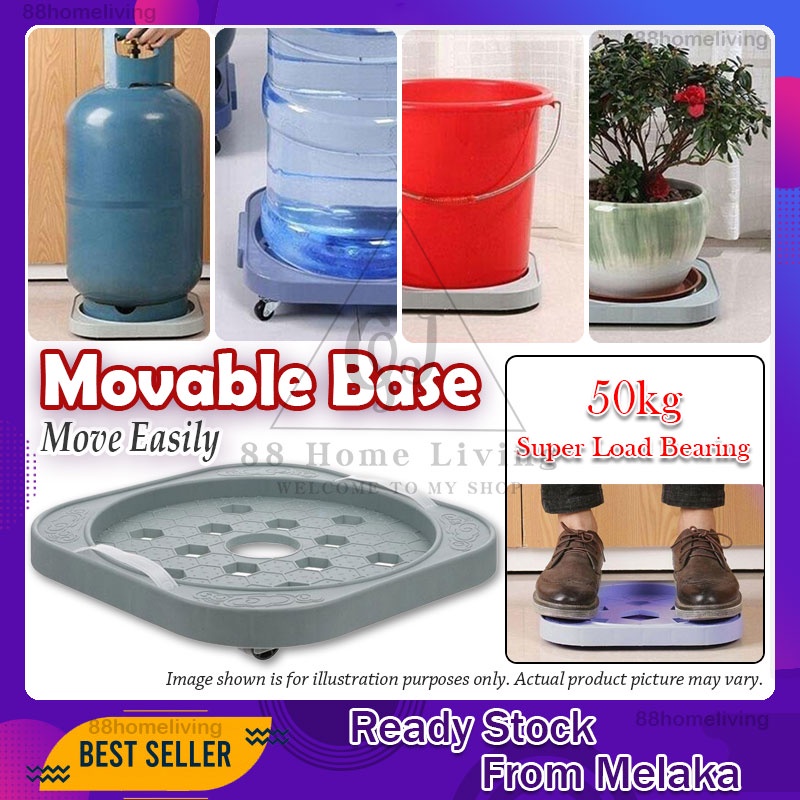 Kitchen Round Gas Tank Tray Movable Gas Tank Stand Holder Portable Gas ...