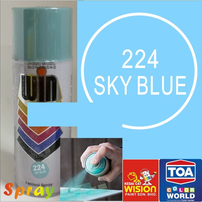 224 sky blue TOA WIN SPRAY AEROSOL SPRAY ( 400CC ) | Shopee Malaysia