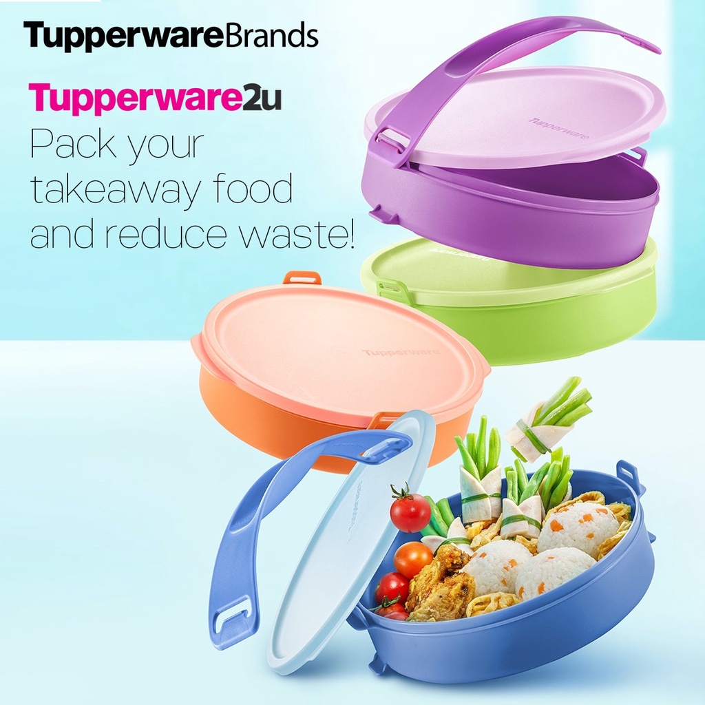 (New) Tupperware Round Click to Go (2 pcs), 880ml (while stocks last ...