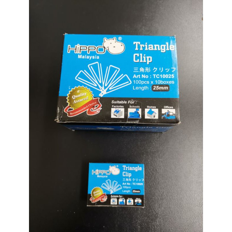 paper clip 25mm triangle /clip kertas/kotak besar 10/box | Shopee Malaysia