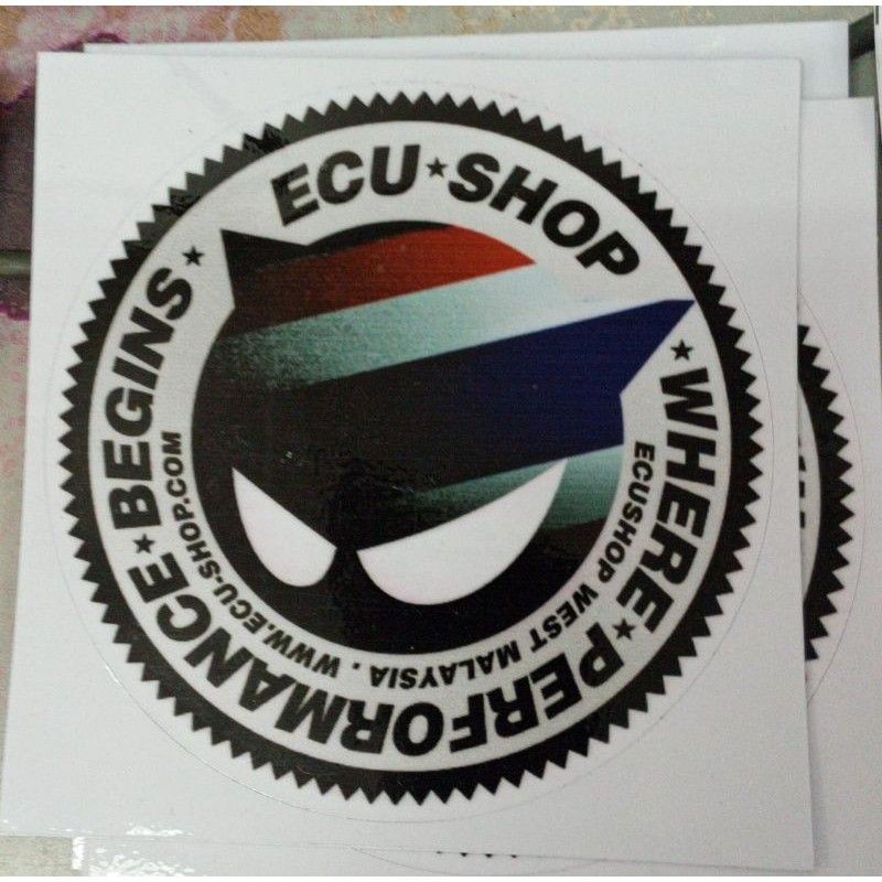 ECU SHOP ROUNDED STICKER PRINTING | Shopee Malaysia