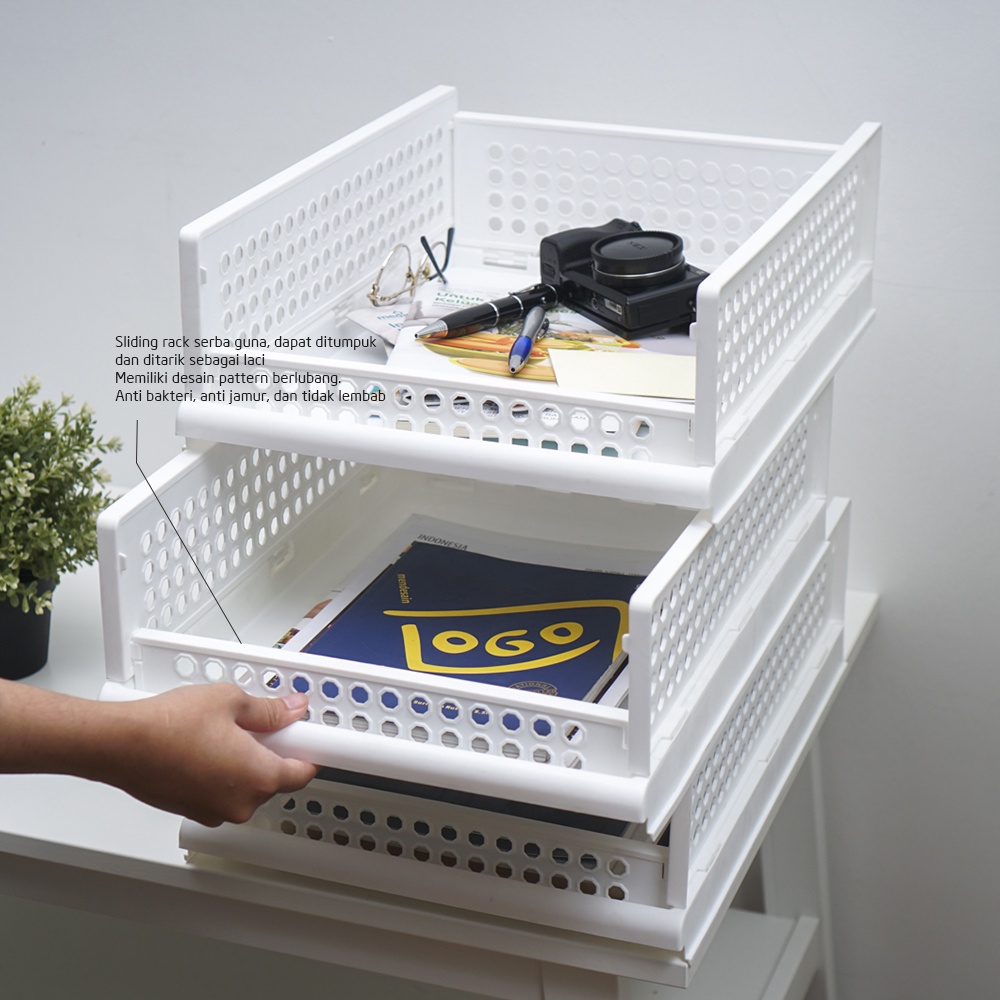 Gy - Technoplast Folded Sliding Rack (S, M, L) / Versatile Shelves ...