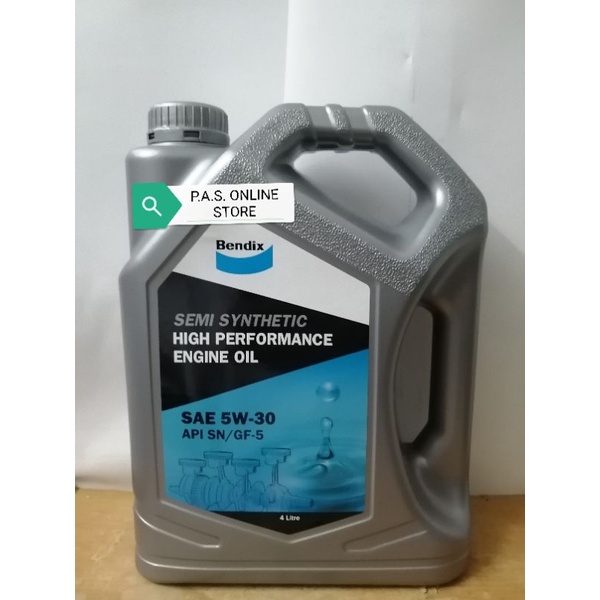 BENDIX 5W30 4L SEMI SYNTHETIC ENGINE OIL | Shopee Malaysia