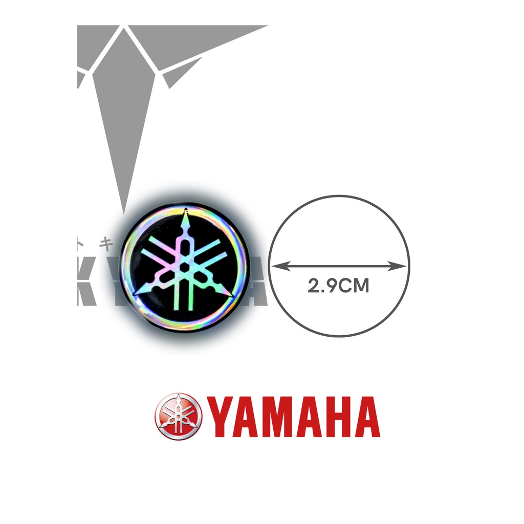 STICKER LOGO 2.9CM YAMAHA SILICON LC135 LCV1 LCV2 Y15 Y16 125ZR RXZ ...