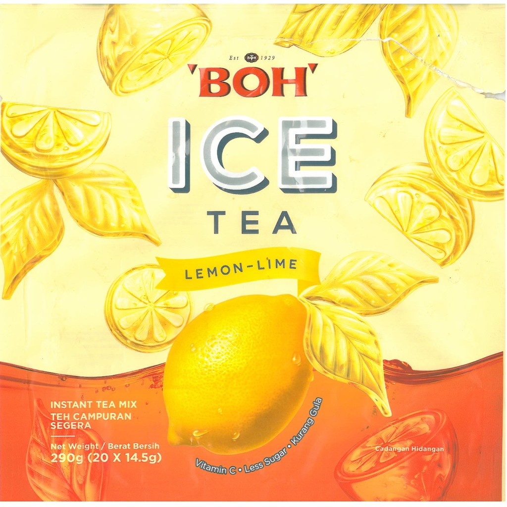BOH Ice Tea Lemon Lime (20x14.5g)(290g) | Shopee Malaysia