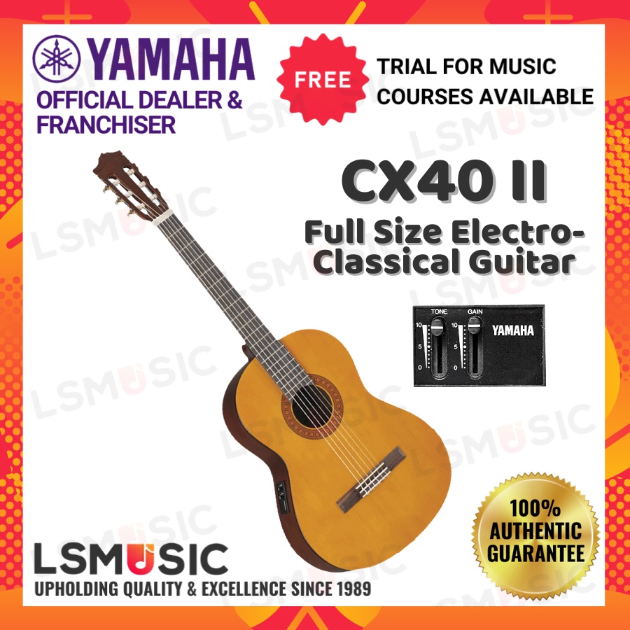 Yamaha CX40 II Full Size Electro-Classical Guitar with Pickup ( CX40II / CX 40 ) Yamaha Guitar ...