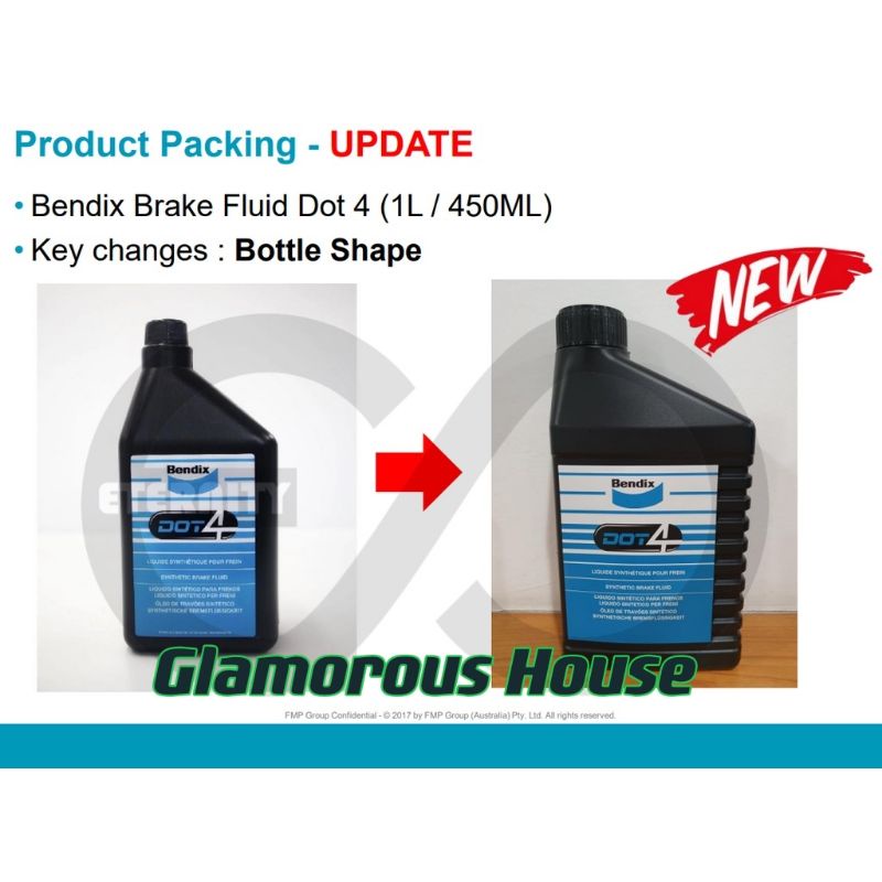 Original Bendix Brake Fluid Dot 4 1L (Made in Italy) | Shopee Malaysia