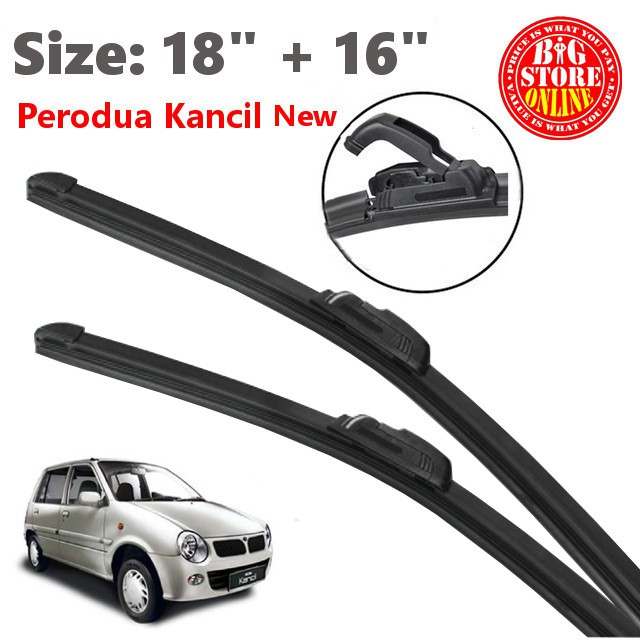 1 SET SOFT WIPER BLADE CAR WINDSHIELD WIPER FOR PERODUA KANCIL NEW (18 ...