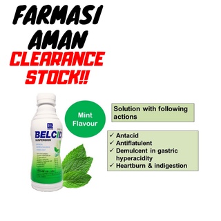 BELCID SUSPENSION 240ML FOR GASTRIC (MINT FLAVOUR) | Shopee Malaysia