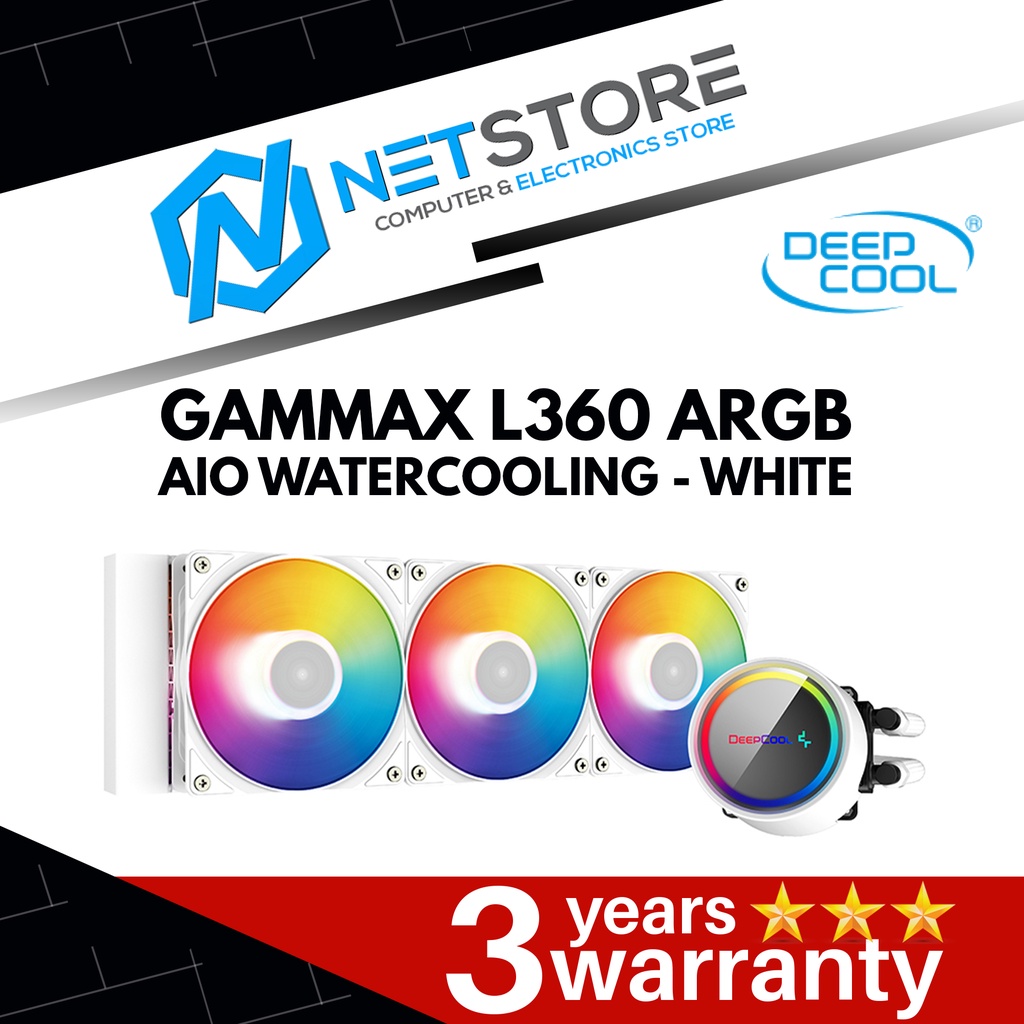 DEEPCOOL GAMMAX L360 ARGB AIO WATERCOOLING - WHITE - DP-H12CF-GL360 ...