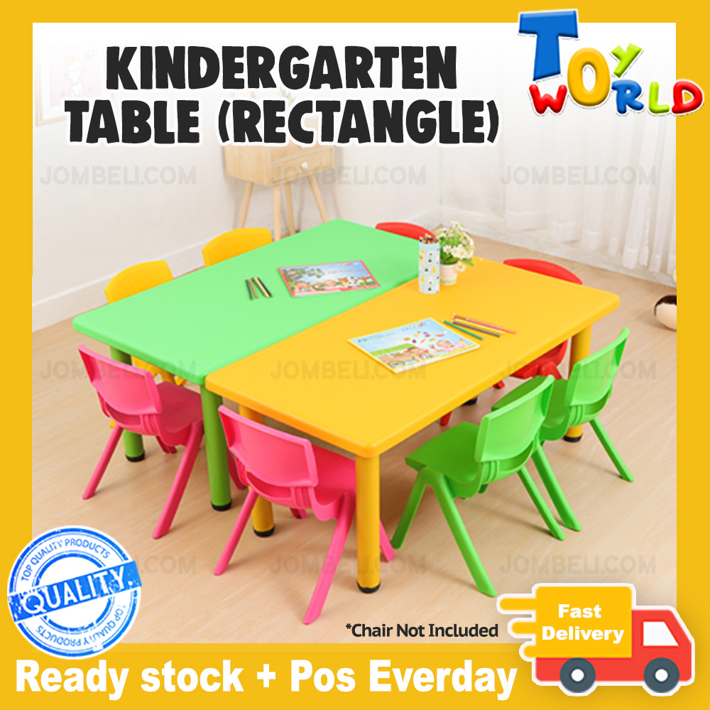 **Toys_world KINDERGARTEN TABLE STUDY TABLE - RECTANGLE Colourful Meja ...