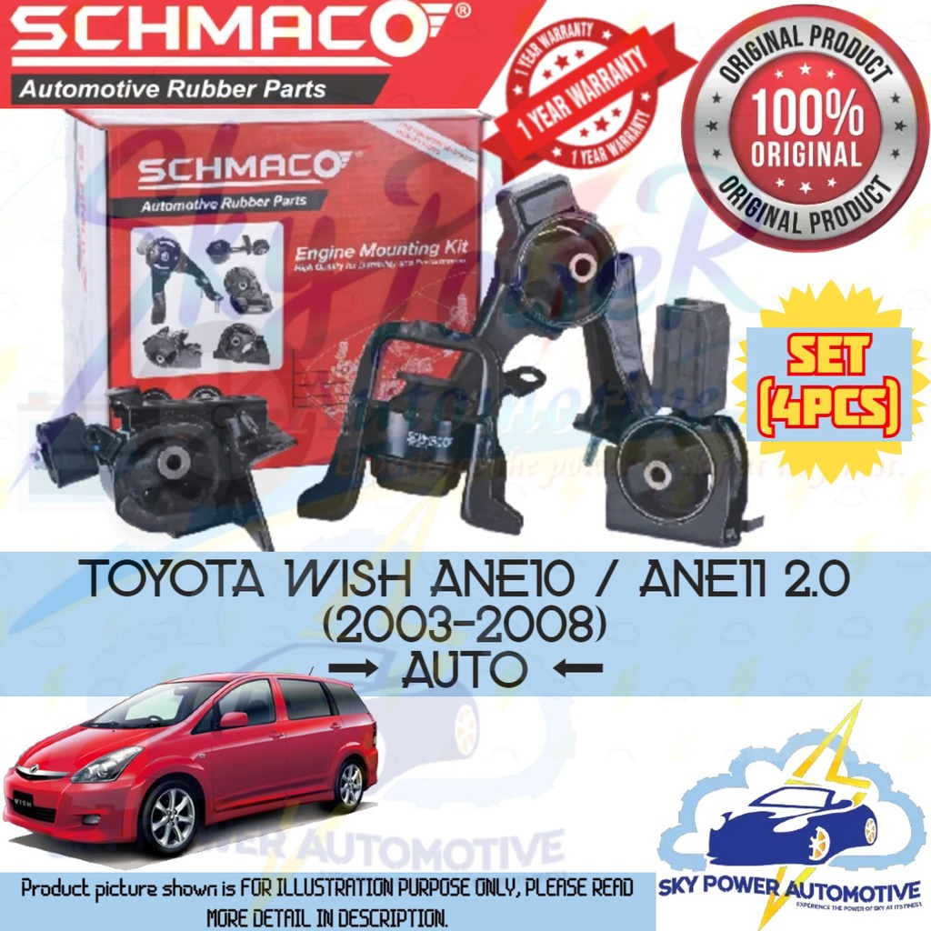 TOYOTA WISH ANE10 / ANE11 2.0 (2003-2008) (AUTO) SCHMACO ENGINE ...