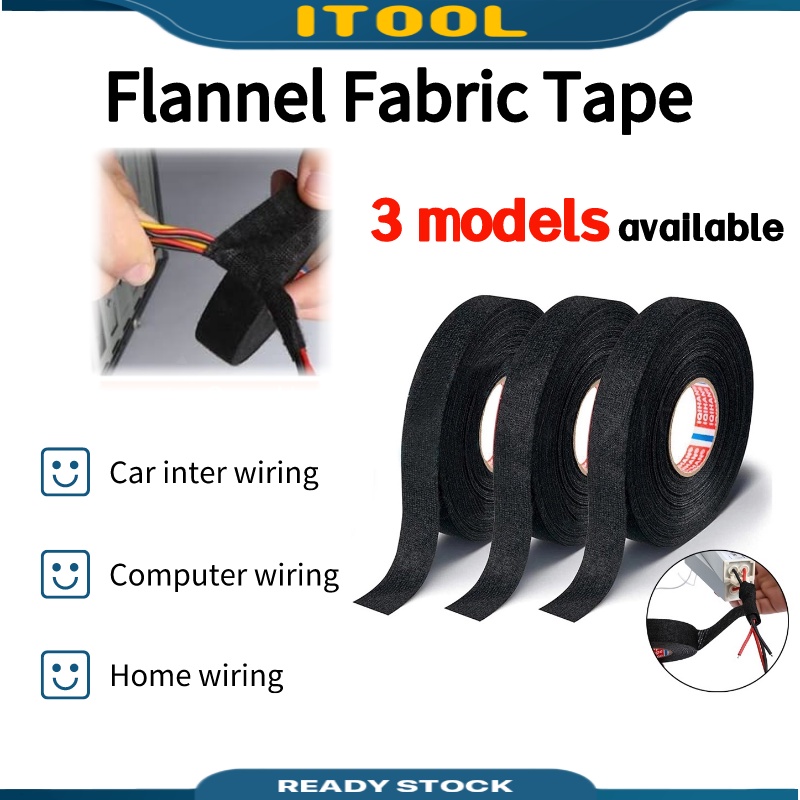 Universal Flannel Fabric Cloth Tape Auto Wiring Harness Anti-rattle ...