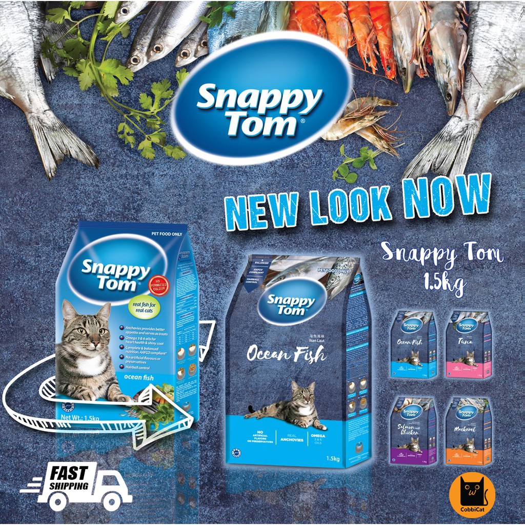 Snappy Tom Cat Food / Dry Food / Pet Food 1.5kg | Shopee Malaysia