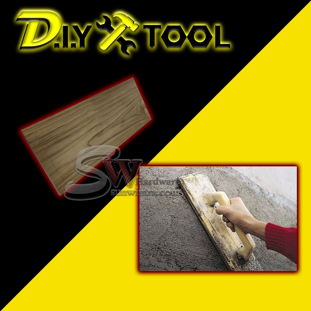 SW Hardware Heavy Duty Teak Wood Plastering Trowel Sudu Plaster Kayu ...