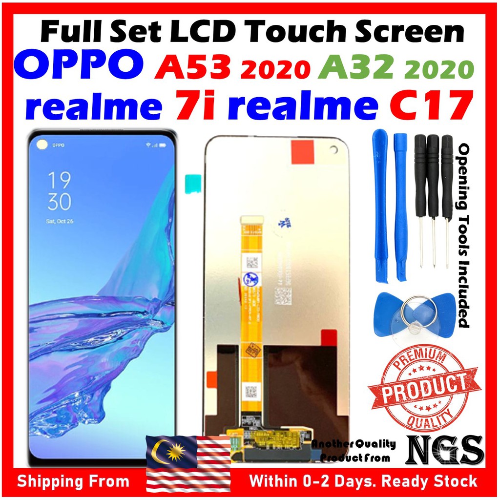 ORIGINAL Full Set LCD Touch Screen Compatible With OPPO A32 2020 OPPO A53 2020 Realme 7i Realme ...