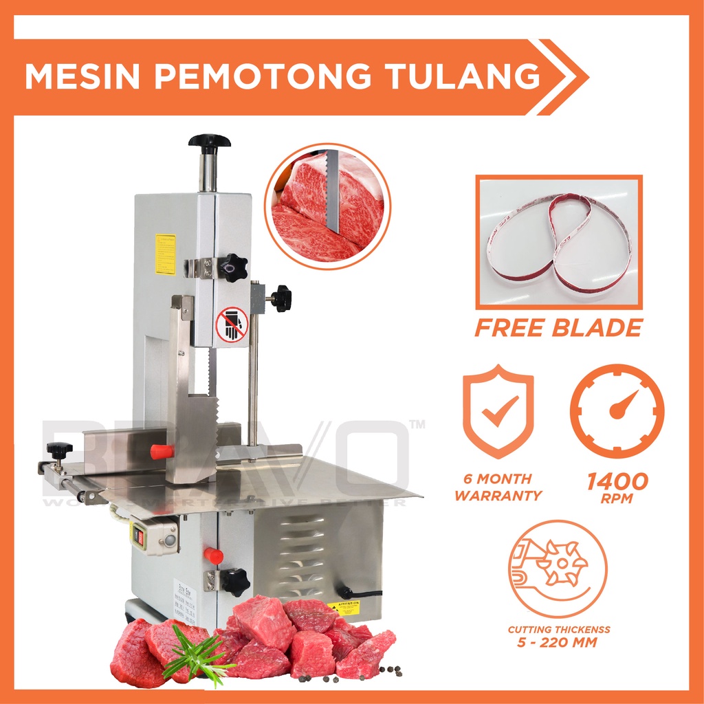 Bravo Mesin Pemotong Tulang Bone Saw Machine Mesin Potong Daging Slicer