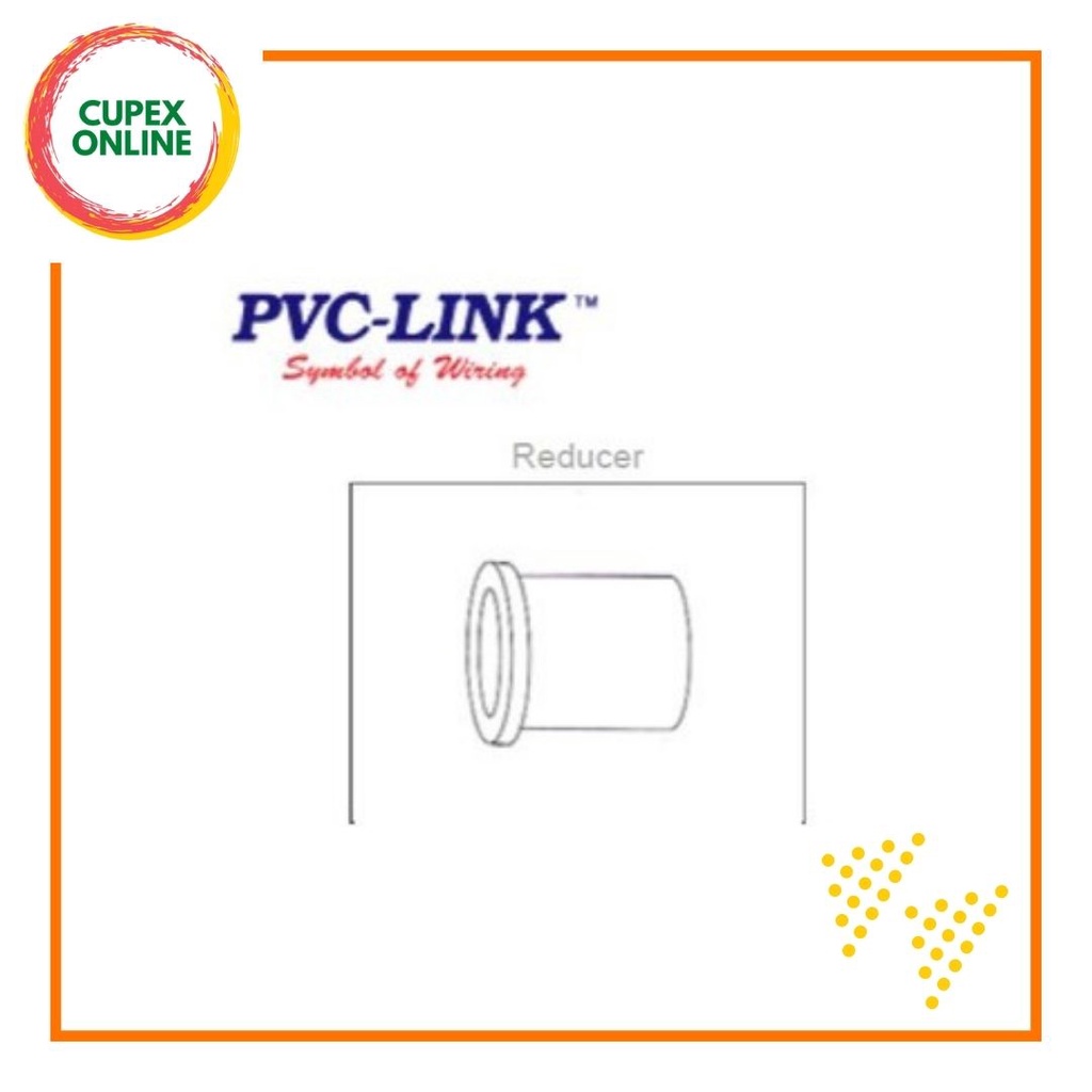 PVC-LINK PVC Reducer 25mm (1") X 20mm (3/4") (cupex) | Shopee Malaysia