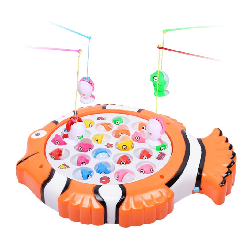Plastic Electric Rotating Fishing Game Kid Children Educational Toy ...