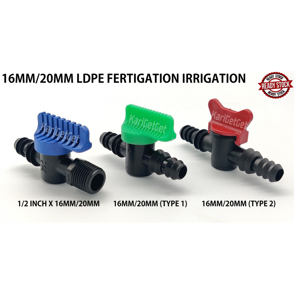 16MM/20MM LDPE FERTIGATION IRRIGATION / MALE THREAD QUICK ACTION VALVE ...