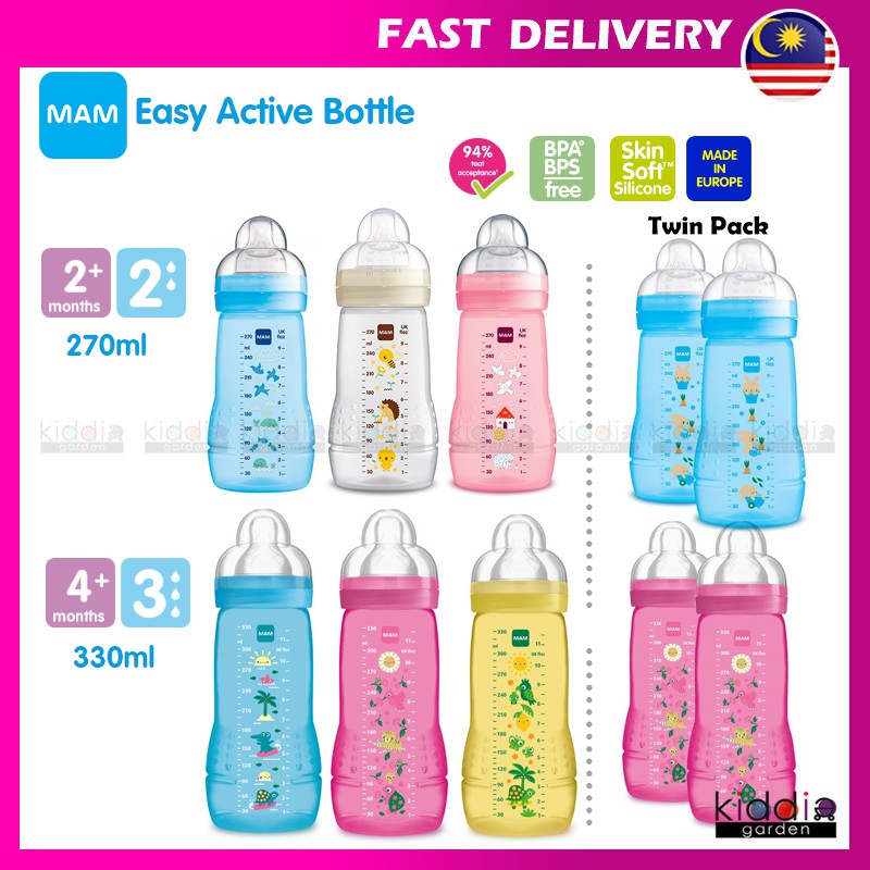 MAM Easy Active Baby Feeding Bottle Baby Bottle Susu Botol MAM | Shopee ...