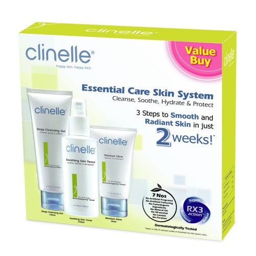 [Value Pack] Clinelle Essential Care Skin System with cleanser, toner ...