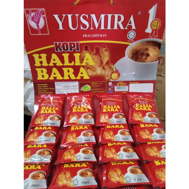 YUSMIRA KOPI PAPAN HALIA BARA (25g x 20sachet) | Shopee Malaysia
