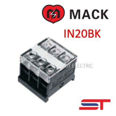 MACK IN20BK TERIMINAL BLOCK with COVER / IN SERIES DIN RAIL MOUNT ...